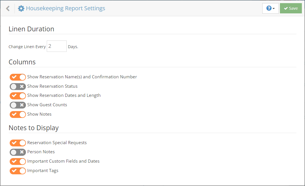 The Housekeeping Section